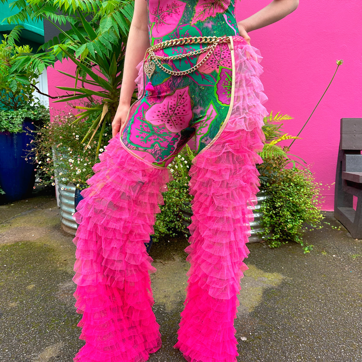 Hot Pink Layered Chaps – L•O•M