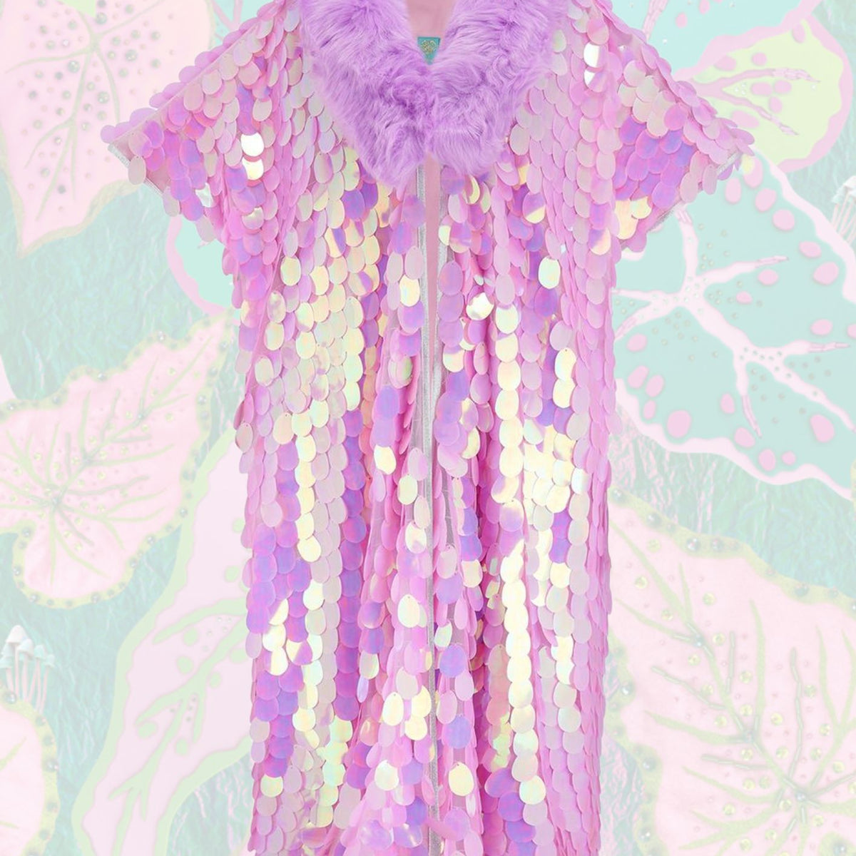 Hybrid Sequin Kimono in Bubblegum Pink – L•O•M